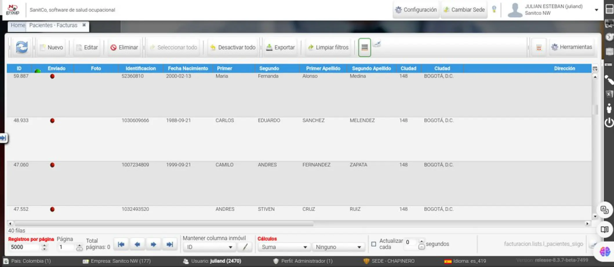 Módulo de Facturación | Sanitco